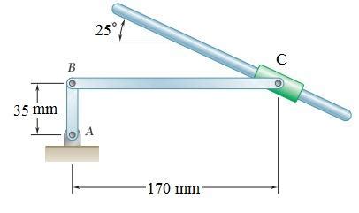 Solved Bar AB Is Rotating About A With An Angular Velocity Chegg Com
