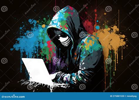 a hacker sitting in front of multiple computer screens ai royalty free