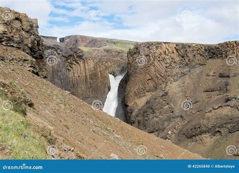 Litlanesfoss Waterfall And Basaltic Rocks Iceland Stock Photo Image Of Nature Large
