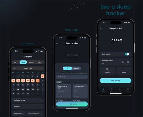 Mobile App Sleep Tracker UX UI Case Study Images Behance