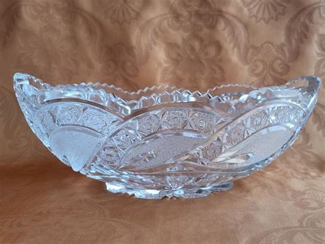 Велика красива кришталева ваза човна югославія Vintage — ціна 530 грн у каталозі Вази Купити