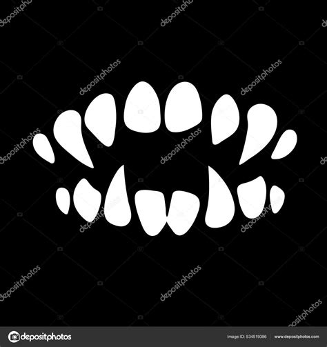Monster Mouth Sharp Teeth Stock Vector By ©inkystory 534519386