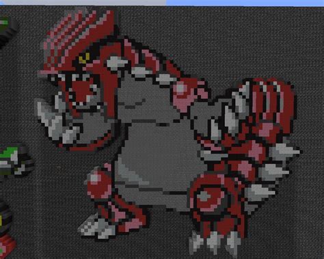 Groudon Pixel Art Template