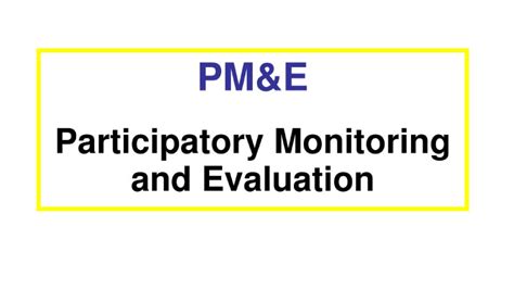Participatory Monitoring And Evaluation Skills For Africa Institute