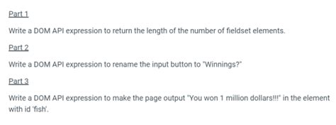 Solved Consider The Following Code And Dom Methods And