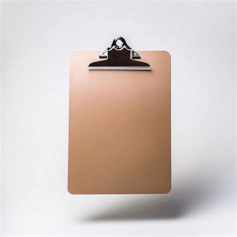Empty Clipboard With Paper On White Background Premium Ai Generated Image