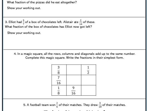Fractions Higher Teaching Resources
