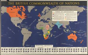 Imperial Federation Map Of The World Showing The Extent Of The British
