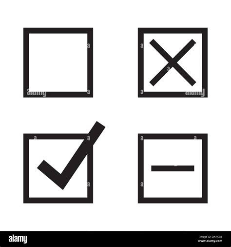 Checkbox Icon Set Flat Graphic Design Symbol On White Background