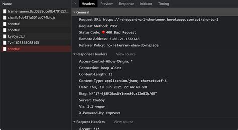 url shortener invalid url test javascript the freecodecamp forum