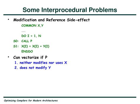 ppt interprocedural analysis and optimization powerpoint presentation