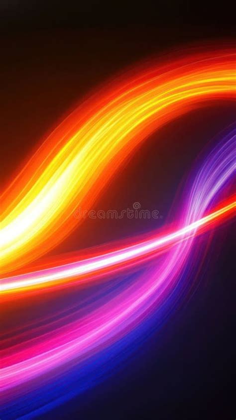 Abstract Light Waves In Vibrant Colors Creating A Dynamic Visual Effect Stock Illustration