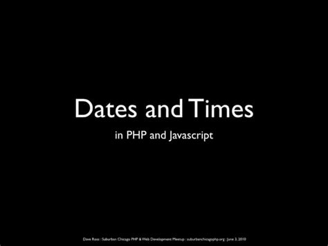Date And Time Programming In Php And Javascript Pdf Programming Languages Computing