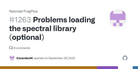 Problems Loading The Spectral Library Optional · Issue 1263
