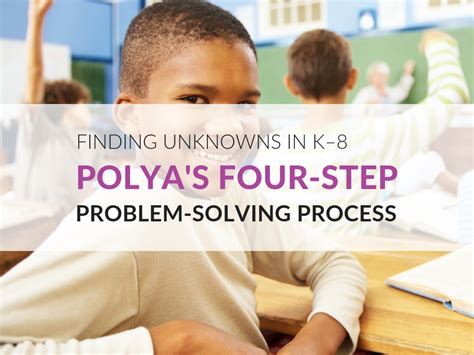 Polyas Problem Solving Process Finding Unknowns Elementary And Middle