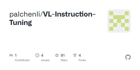 Github Palchenli Vl Instruction Tuning