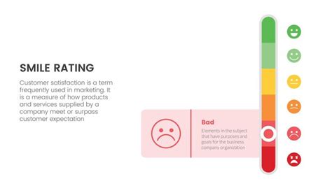 플랫 아이콘 스타일이 있는 슬라이드 프리젠테이션을 위한 슬라이더 막대 매개변수 개념이 포함된 6스케일 인포그래픽이 포함된 스마일