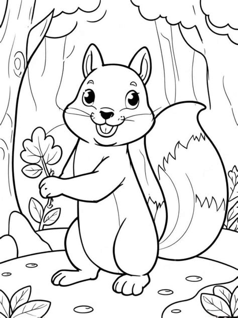 30 Schattige Eekhoorn Kleurplaten Voor Kinderen