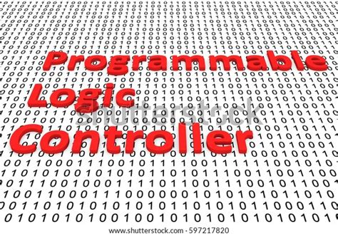 Programmable Logic Controller Binary Code 3d Stock Illustration