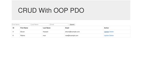 Learn To Know Simple Crud Project With Oophp And Pdo