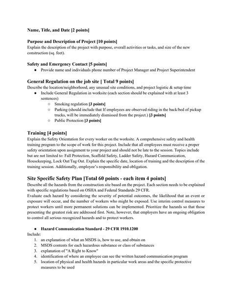 Solution Construction Safety Plan Production Program Assignment Fa20