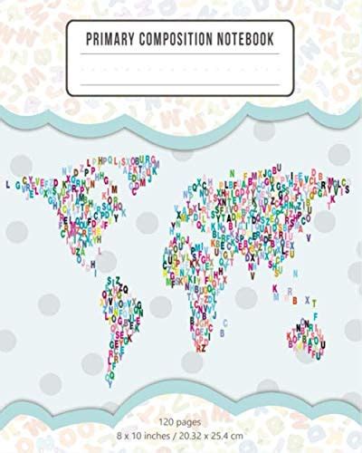 Primary Composition Notebook Dotted Lines 120 Pages 8x10 Inches