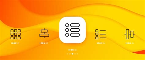 Premium Vector Menu Set Icon Application List Desktop Alignment Adjust Settings Icons And