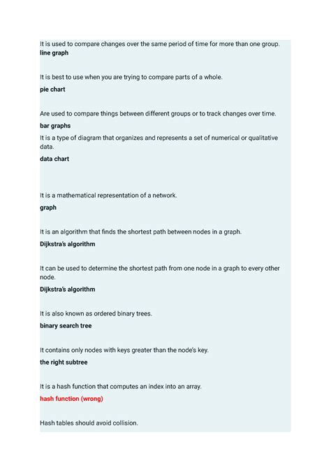 Data Structure And Algorithms Final It Is Used To Compare Changes