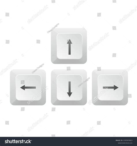 Computer Keyboard Arrow Keys Vector Illustration Stock Vector Royalty Free