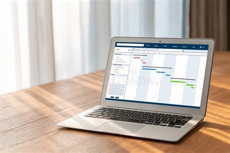 Project Planning Software For Modish Business Project Management Stock Illustration