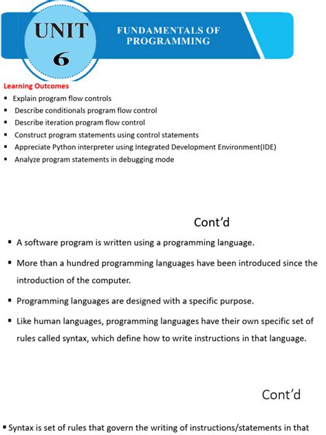 Unit 6 Programming Language Pdf Control Flow Programming Language
