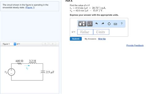 Solved Part A The Circuit Shown In The Figure Is Operating Chegg