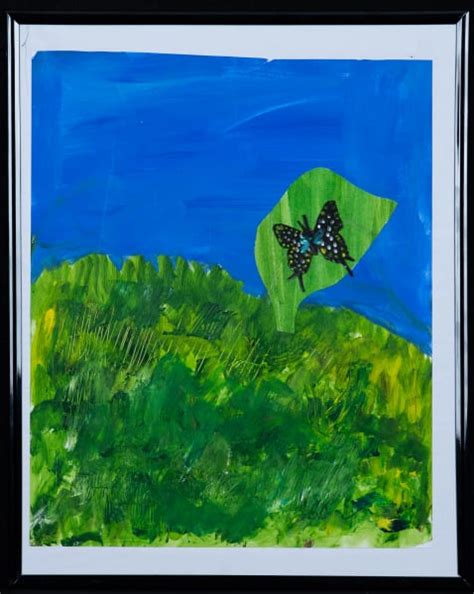 Butterfly With A Splash Of Color From The Collection Of Arts Msp Artwork Archive