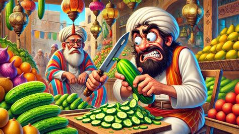 حکایت مُلّا نصر الدین و خریدن خیار بدون پوست Youtube