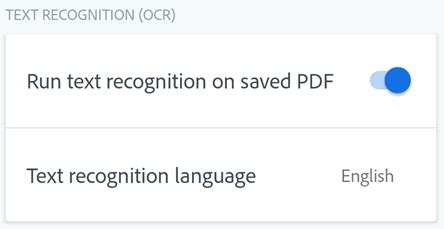 Configure Adobe Scan Adobe Scan For Android