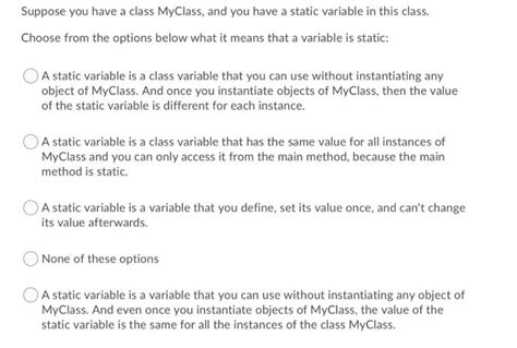 Solved Suppose You Have A Class Myclass And You Have A