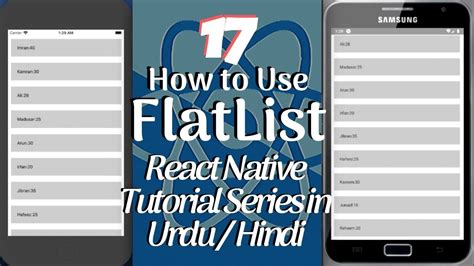 Part 17 React Native Tutorial Series For Beginners In Urduhindi How To Use Flatlist Component