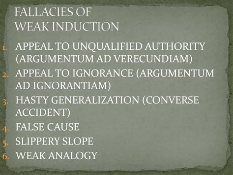 Ppt Fallacies Of Weak Induction Powerpoint Presentation Free Download Id 4305041