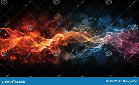 The Duality Of Light As Wave And Particle Background Ai Generative Stock Illustration