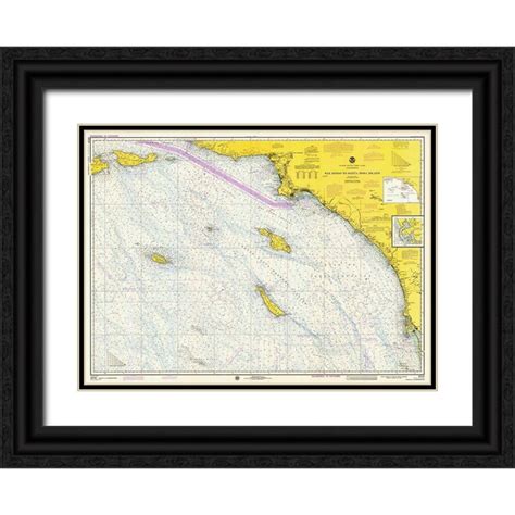 Noaa Historical Map And Chart Collection 24x19 Black Ornate Wood Framed
