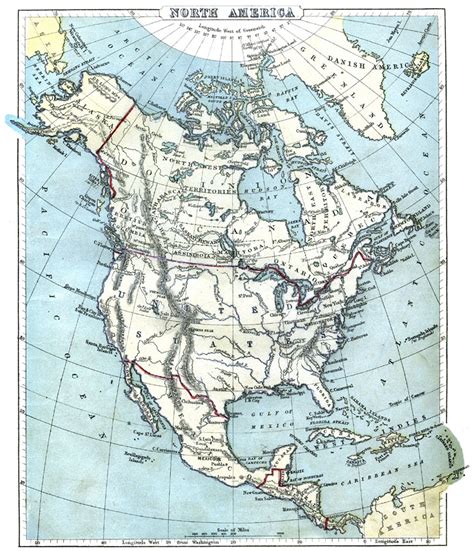 Latitude Longitude Map Of North America At Jamie Crow Blog
