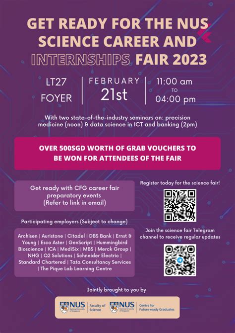 Science Career And Internship Fair Nus Faculty Of Science