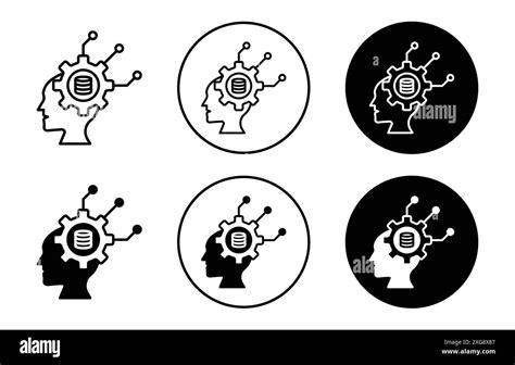 Big Data Scientist Icon Vector Logo Set Collection For Web App Ui Stock
