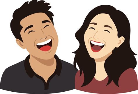 Cheerful Couple Laughing Together 49707792 Vector Art At Vecteezy