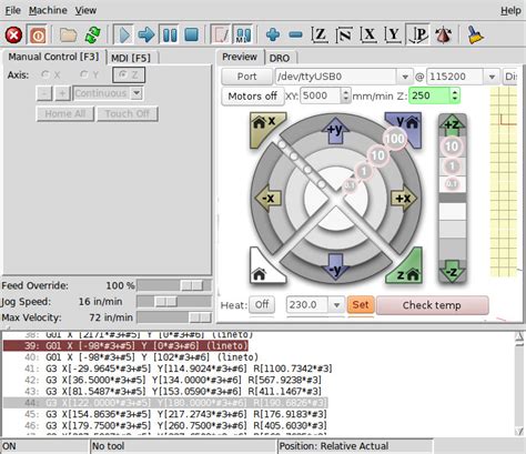D Printing GUI LinuxCNC