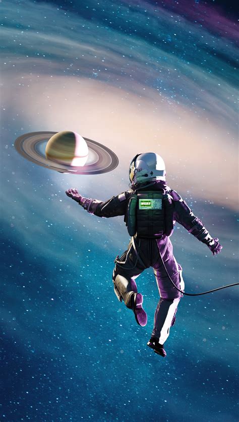 Astronauta En El Espacio Yendo Hacia Planeta Fondo De Pantalla 4k Para Celular Móvil Y Iphone