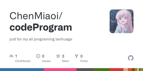 Github Chenmiaoicodeprogram Just For My All Programing Lanhuage