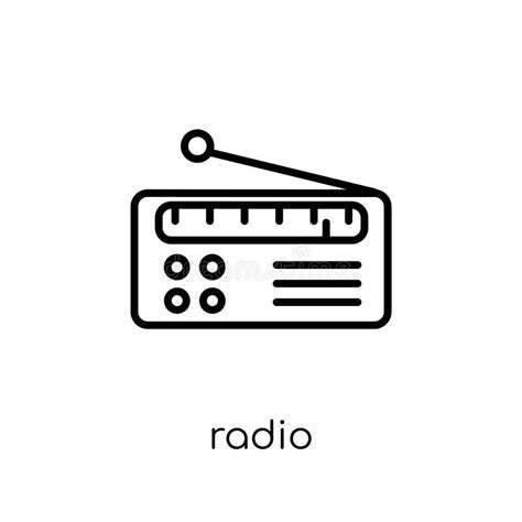Radio Icon Trendy Modern Flat Linear Vector Radio Icon On White Stock Vector Illustration Of