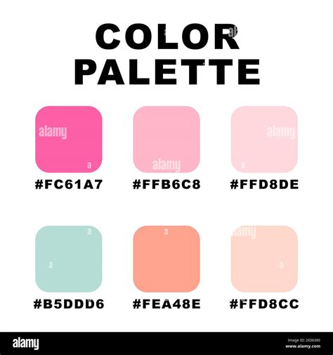 Vector Illustration With Palette Color Matching Palette Fashion Trend