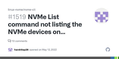 Nvme List Command Not Listing The Nvme Devices On Ubuntu Issue Linux Nvme Nvme